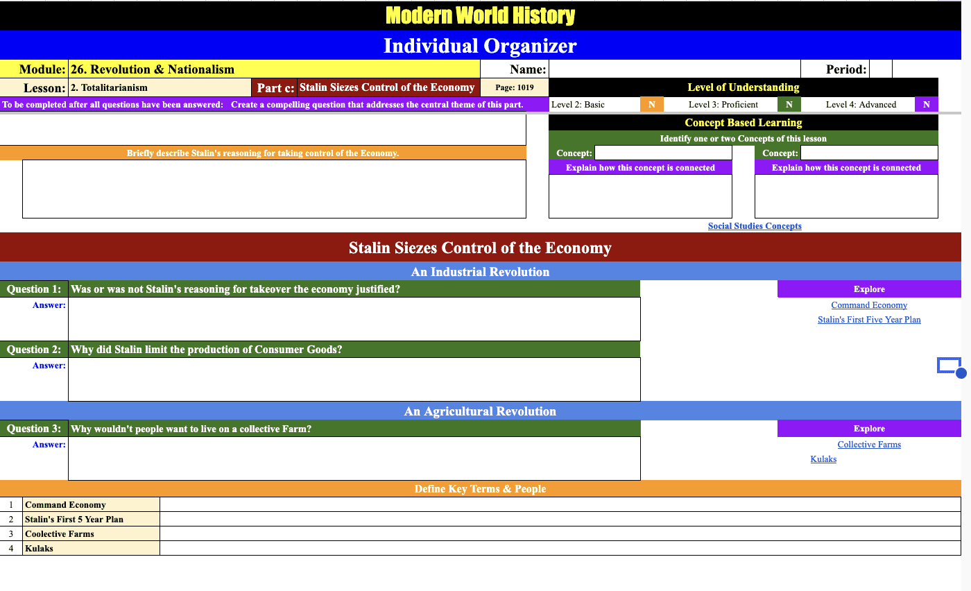 26. Revolution & Nationalism Micro Lesson Activity Bundle ...